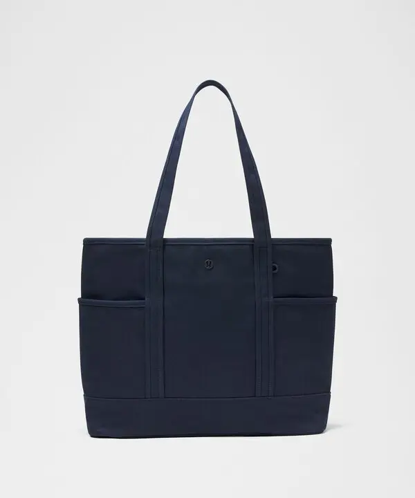 Lululemon Daily Multi-pocket Zip-top Tote Bag 18l - True Navy