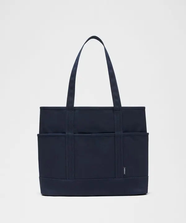 Lululemon Daily Multi-pocket Zip-top Tote Bag 18l - True Navy