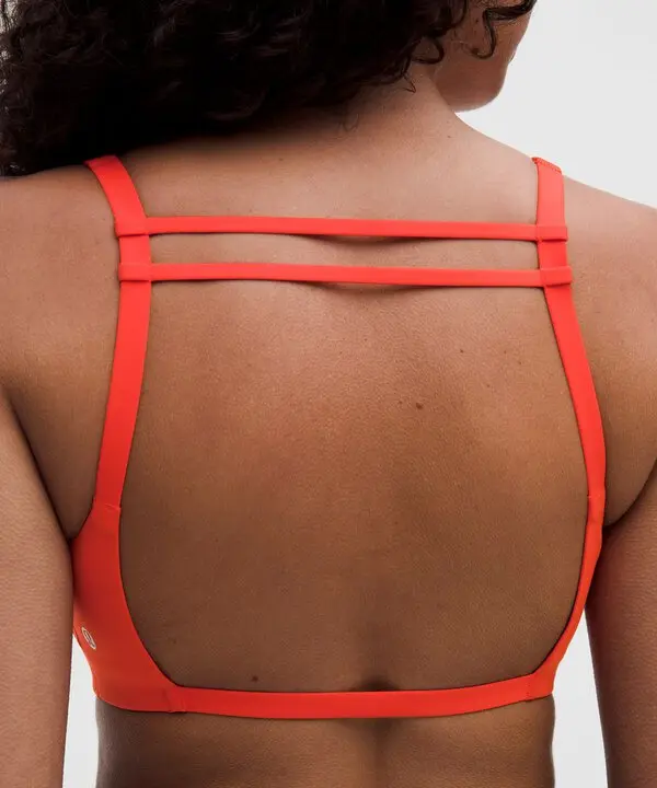 Lululemon Lightlift Open-back Bra - Cherry Ember