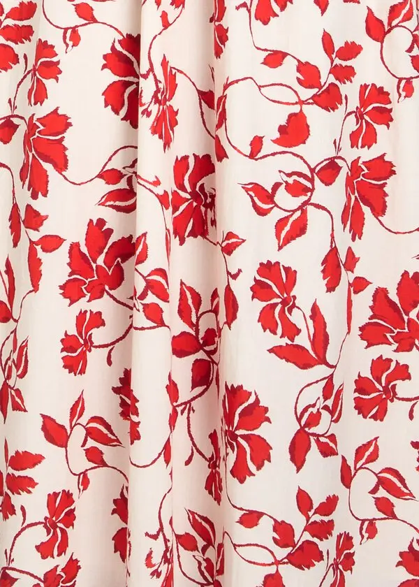 Rails Matia Floral-print Cotton Midi Dress - Red