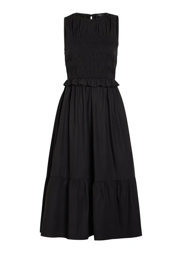 Rails Smocked Cotton Midi Dress