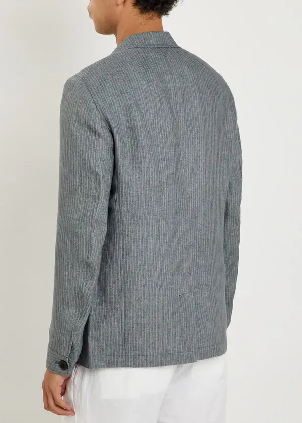 Oliver Spencer Pinstripe Cotton-blend Blazer