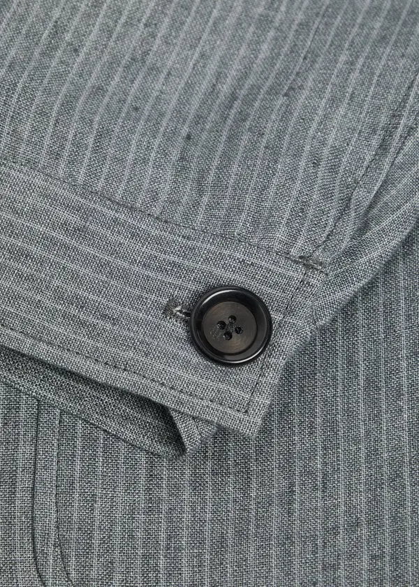 Oliver Spencer Pinstripe Cotton-blend Blazer
