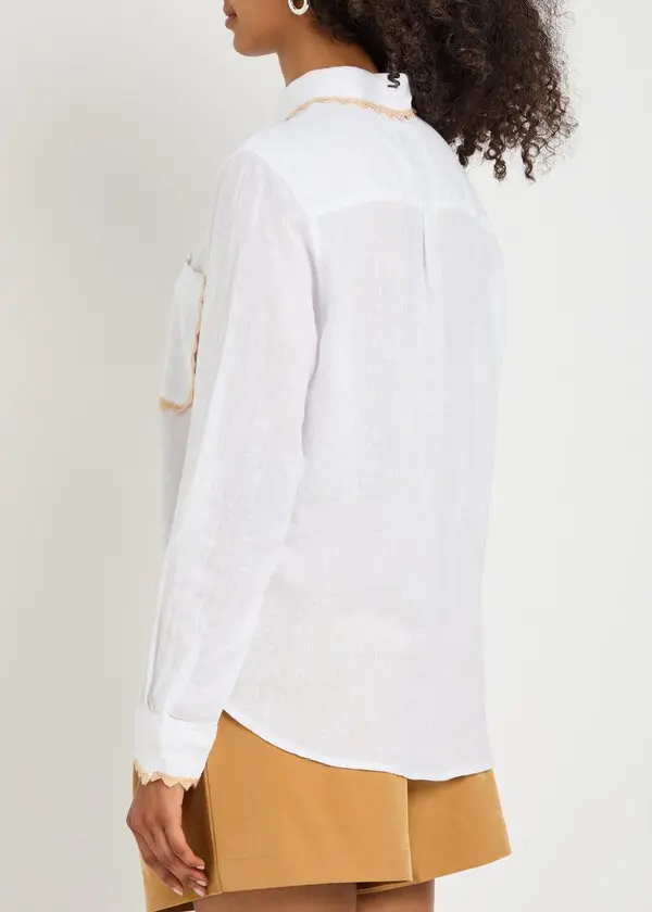 Rails Saya Embroidered Linen-blend Shirt