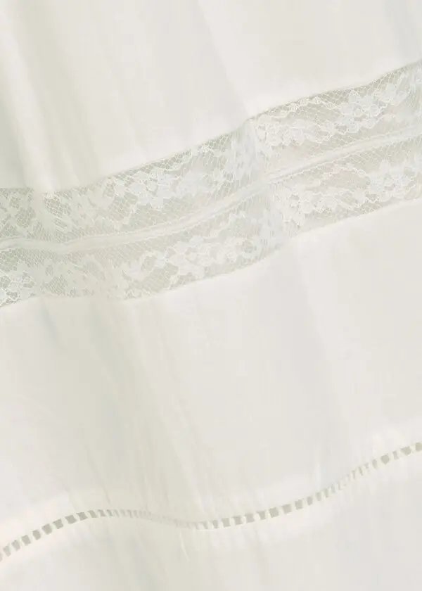 Rails Lace-trim Cotton Maxi Skirt