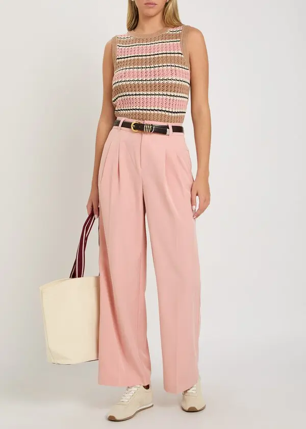 Varley Jayla Wide-leg Stretch-woven Trousers