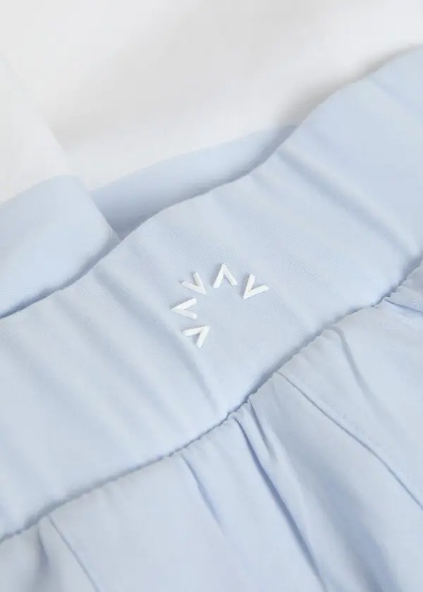 Varley Color-blocked Stretch-woven Skort - Light Blue