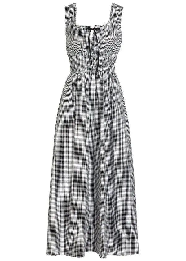Rails Kenton Gingham Cotton Midi Dress