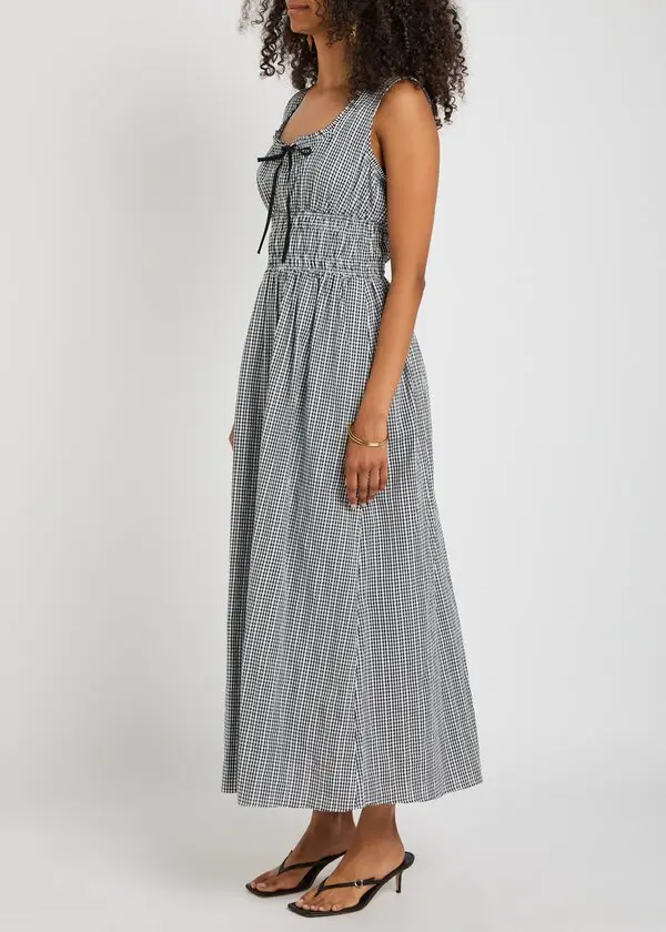 Rails Kenton Gingham Cotton Midi Dress