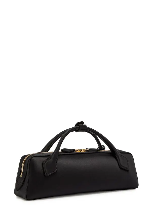 Alaïa Le Teckel Satin Clutch - Black