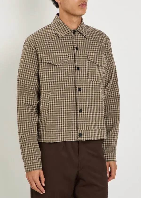 Oliver Spencer Checked Stretch-cotton Jacket