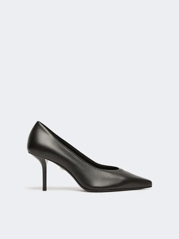 Max Mara Nappa Leather Court Shoes - Black