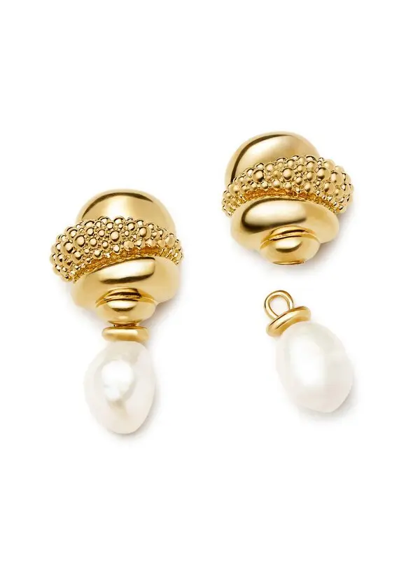 MISSOMA 18kt -plated Detachable Pearl Drop Earrings