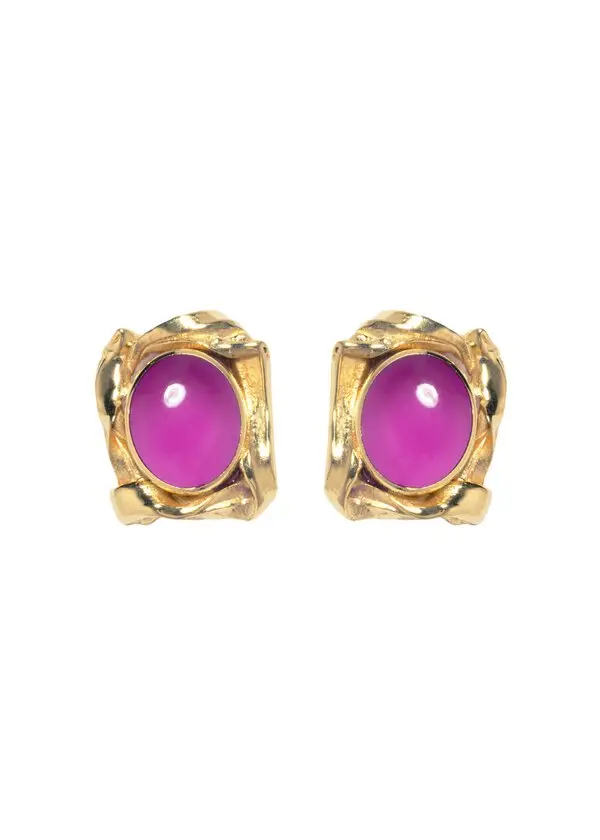 Completedworks 18kt -plated Resin Stud Earrings - Gold