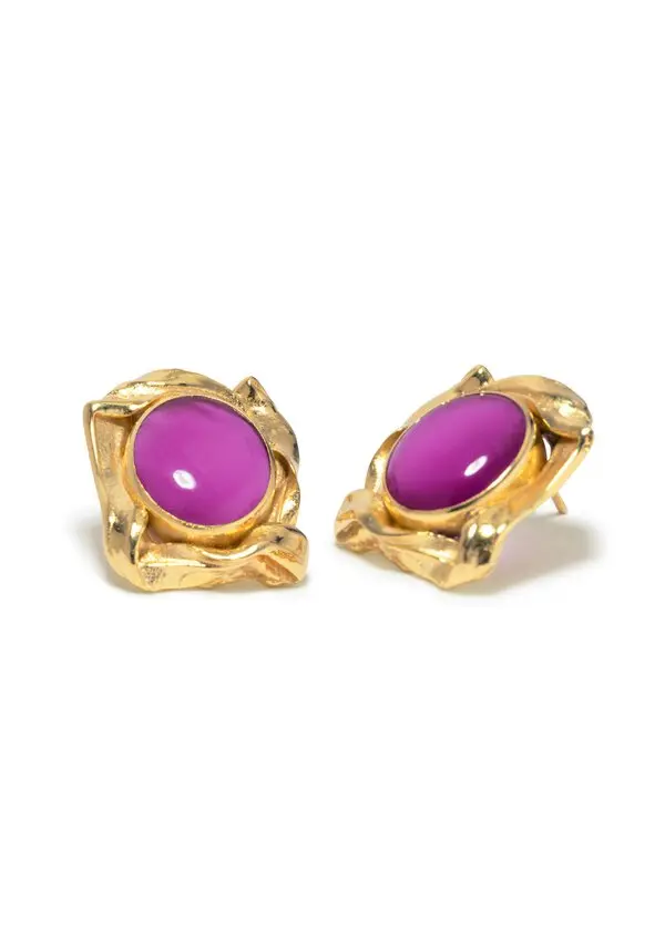 Completedworks 18kt -plated Resin Stud Earrings - Gold