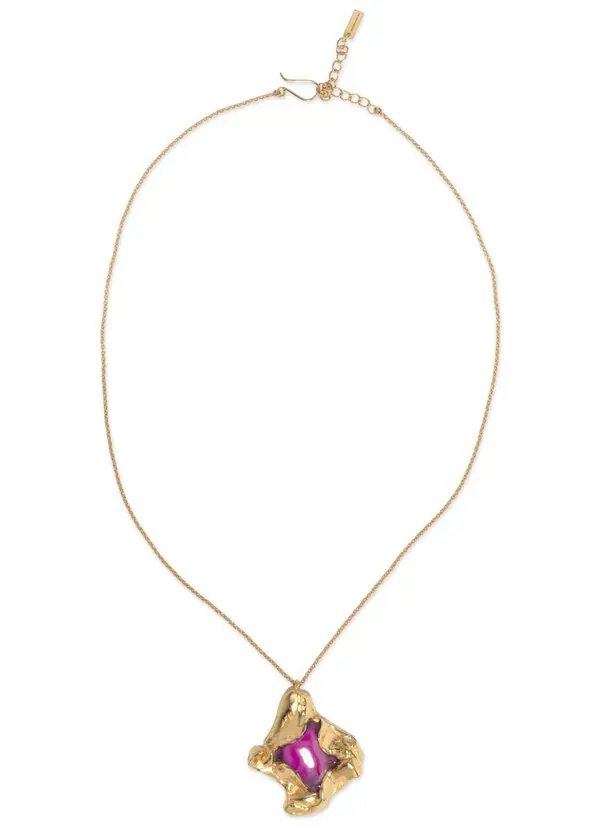 Completedworks 18k -plated Resin Pendant Necklace - Gold