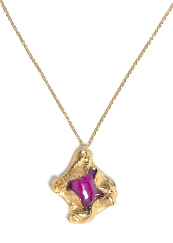 Completedworks 18k -plated Resin Pendant Necklace - Gold