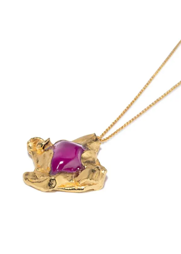Completedworks 18k -plated Resin Pendant Necklace - Gold