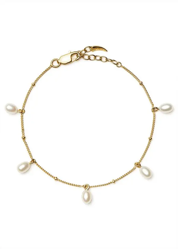 MISSOMA 18k -plated Pearl Charm Bracelet - Gold