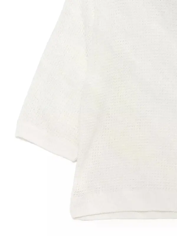 Akris Open-knit Short-sleeve Sweater