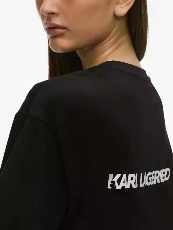 Karl Lagerfeld Logo Print Cotton T-shirt