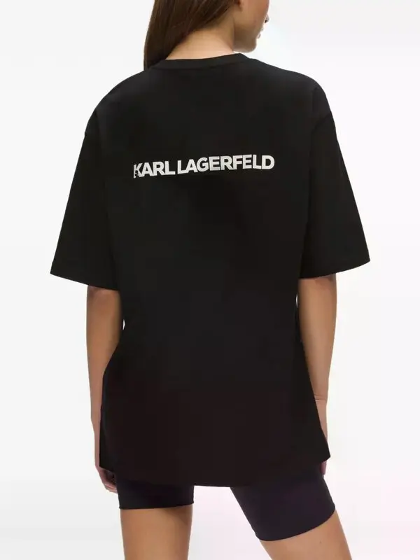 Karl Lagerfeld Logo Print Cotton T-shirt