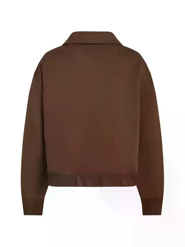 Karl Lagerfeld Logo Print Quarter-zip Sweatshirt