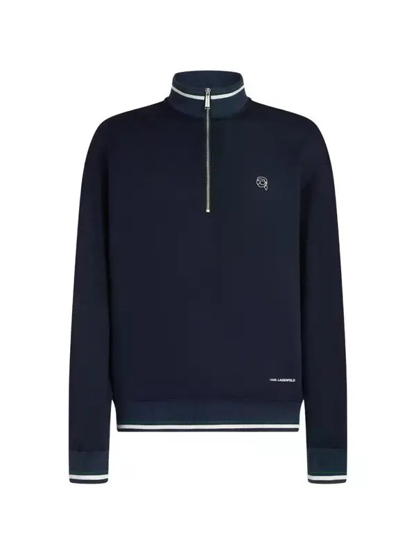 Karl Lagerfeld Quarter-zip Sweatshirt - Blue
