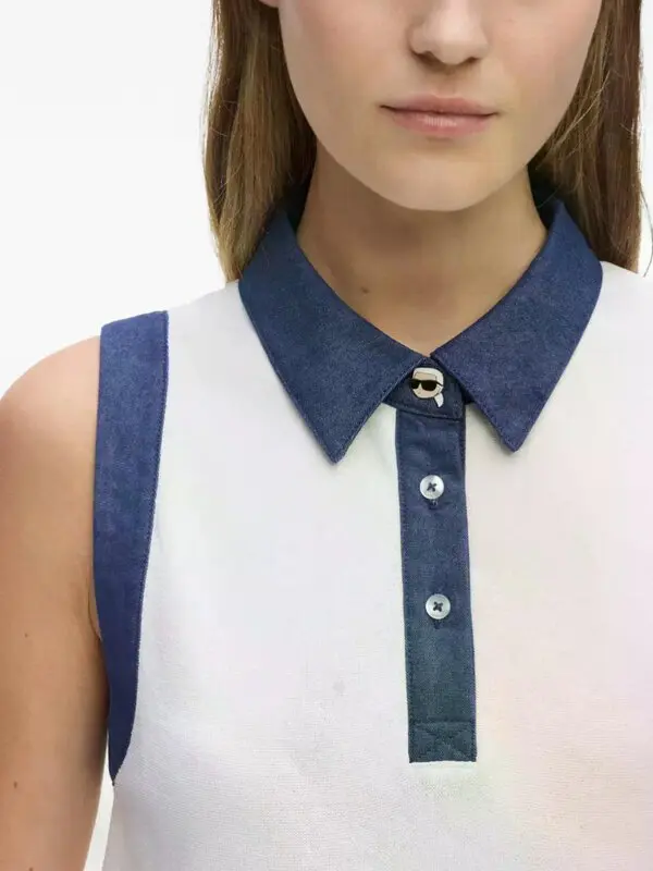 Karl Lagerfeld Knitted Pleated Hem Mini Dress