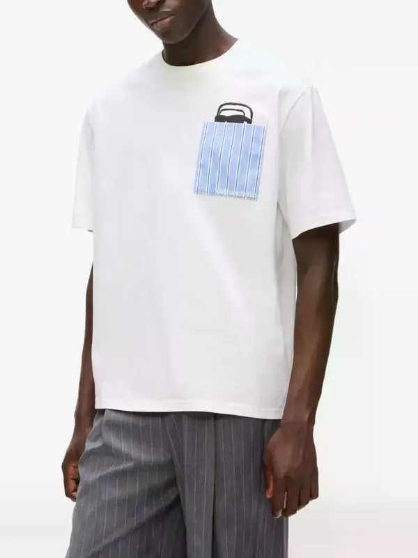 Karl Lagerfeld Striped-pocket T-shirt