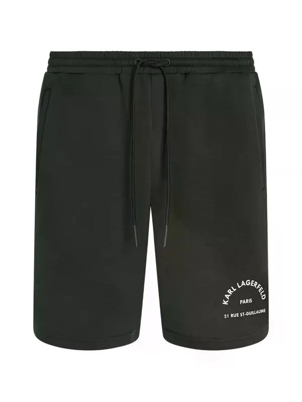 Karl Lagerfeld Rue St-guillaume Logo Print Shorts - Green