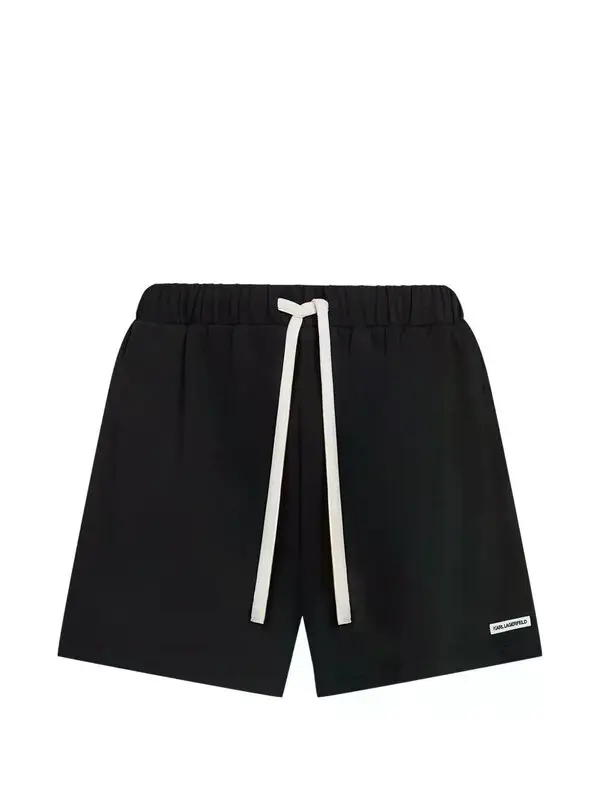 Karl Lagerfeld Logo Patch Drawstring Shorts