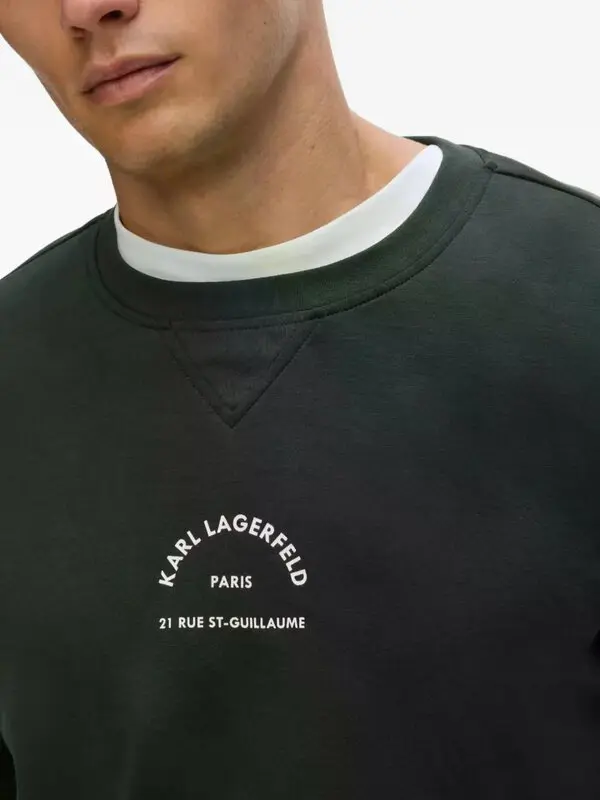 Karl Lagerfeld Rue St-guillaume Logo-print Sweater - Green