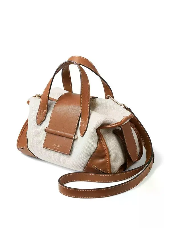 JIMMY CHOO Bar Leather-trim Tote Bag