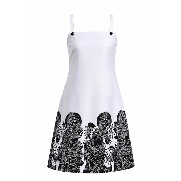 RICHA SHARMA Artisanal A-line Dress - White/black