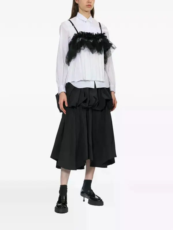 Noir Kei Ninomiya Ruffled Top With Adjustable Straps