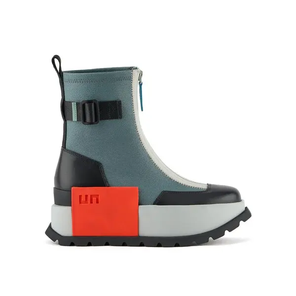 United Nude Roko Bootie Ii Ankle Boots With Geometric Platform - Blue/orange