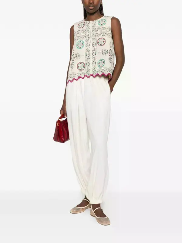 La DoubleJ Sleeveless Floral Print Blouse