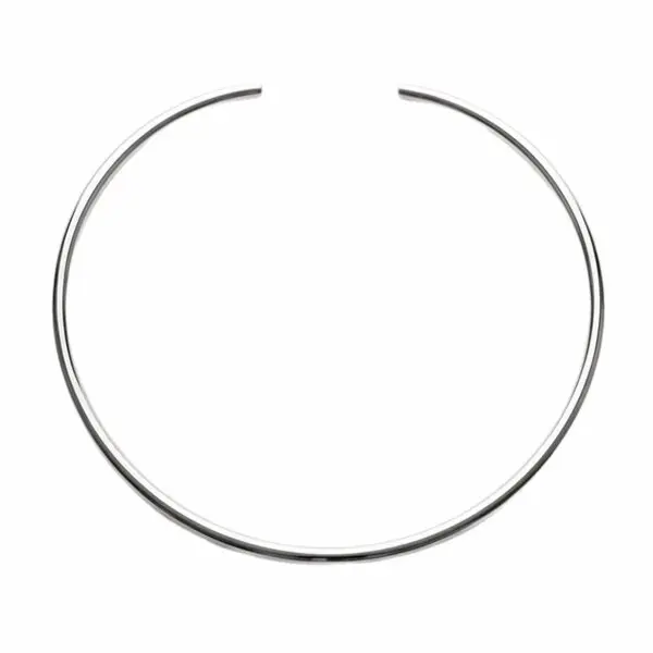 DIVINE ARIA Sculptural Choker Necklace - Silver