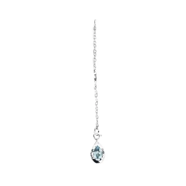 SEROTONIN COMPLICE Sterling Silver Sky Blue Topaz Drop Pendant Necklace - Silver/blue