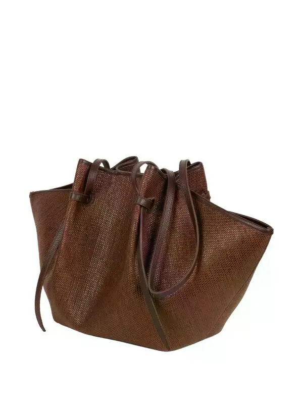 Yuzefi Mochi Woven Clutch Bag - Brown