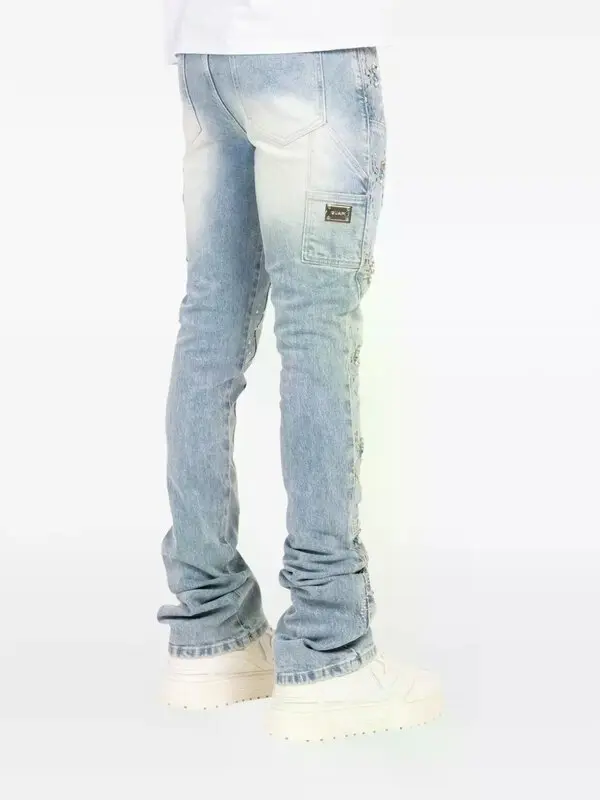 GUAPI Spider Motif Slim-fit Jeans