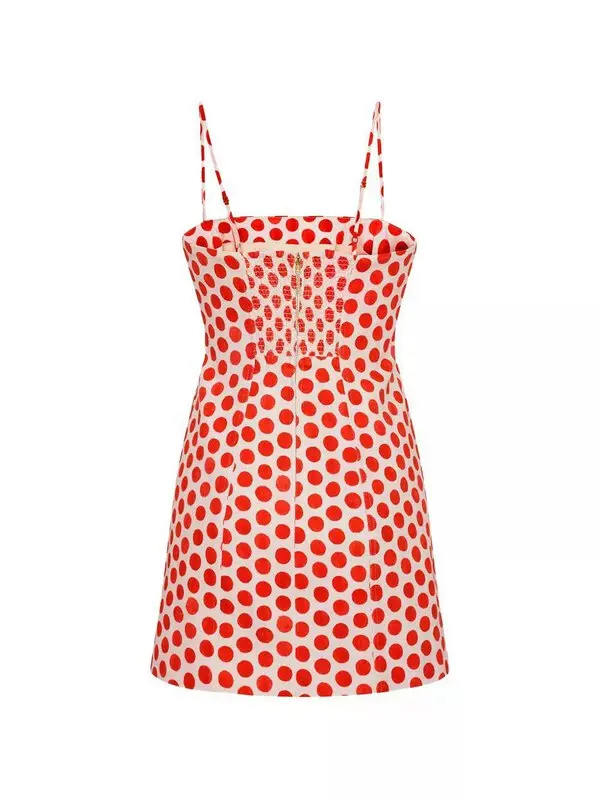 Cara Cara Claudine Polka-dot Mini Dress - White
