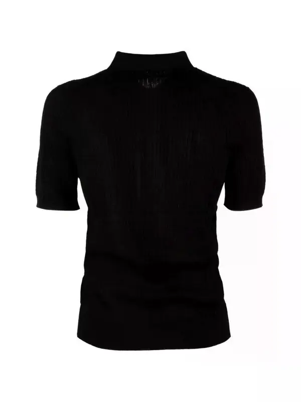 Tagliatore Cable-knit Polo Shirt
