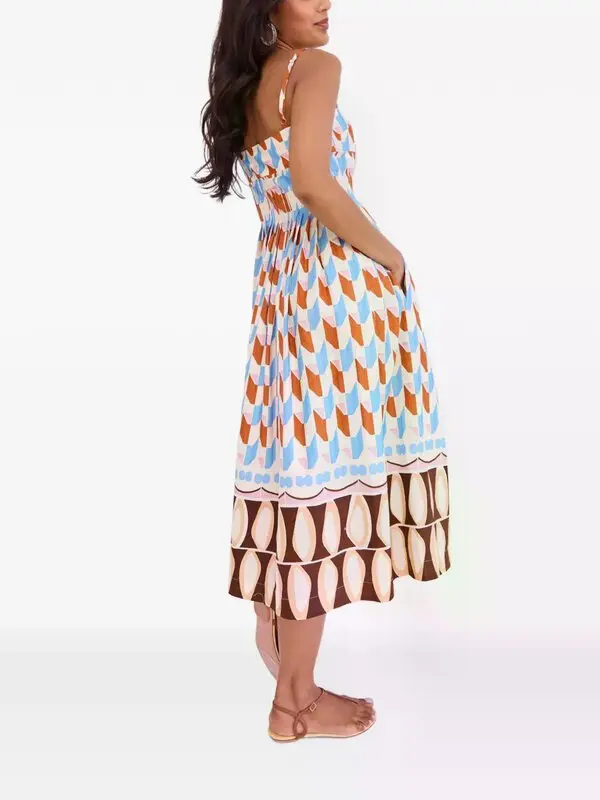 Cara Cara Sea Island Geometric Print Midi Dress