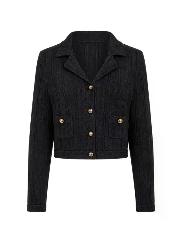 HEVRON Nanette Pointelle-knit Cardigan - Black
