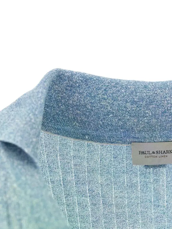 Paul & Shark Urukai Ribbed-knit V-neck T-shirt