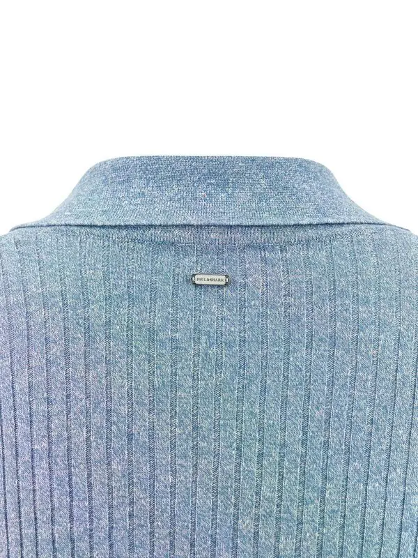 Paul & Shark Urukai Ribbed-knit V-neck T-shirt
