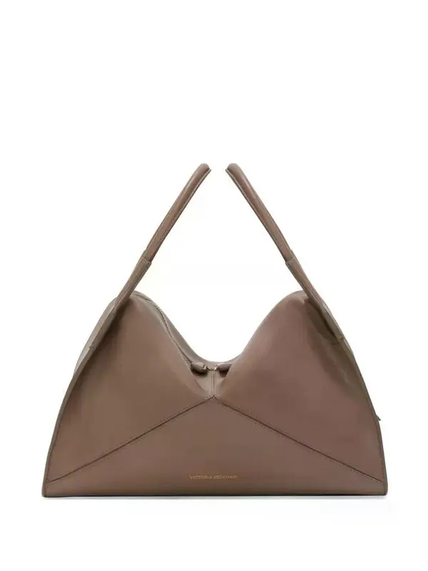 Victoria Beckham Plié Leather Shoulder Bag - Brown