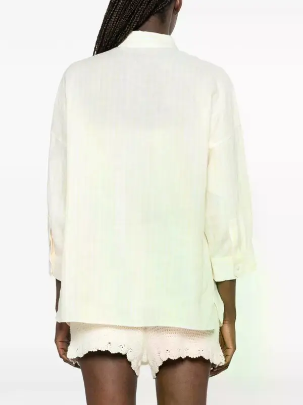 Max Mara Panetto Vertical-stripe Chest-pocket Shirt